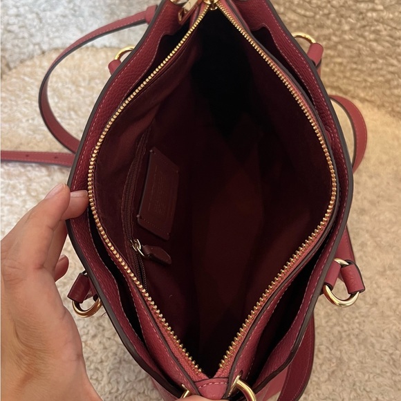 Coach | Bags | Coach Remi Pink Raspberry Colored Pebbled Leather ...